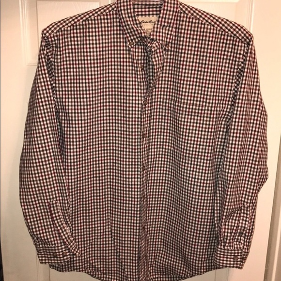 Eddie Bauer | Shirts | Eddie Bauer Since92 Plaid Long Sleeves Button ...